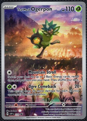 Teal Mask Ogerpon 123 Pokemon Scarlet & Violet Black Star Promo | eBay