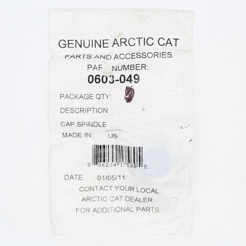 Arctic Cat Spindle Cap Part Number - 0603-049 | eBay