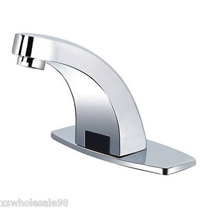 AUTOMATIC TAPS SENSOR TAP CHROME WASHROOM WASH BASIN SINK HANDS FREE ...