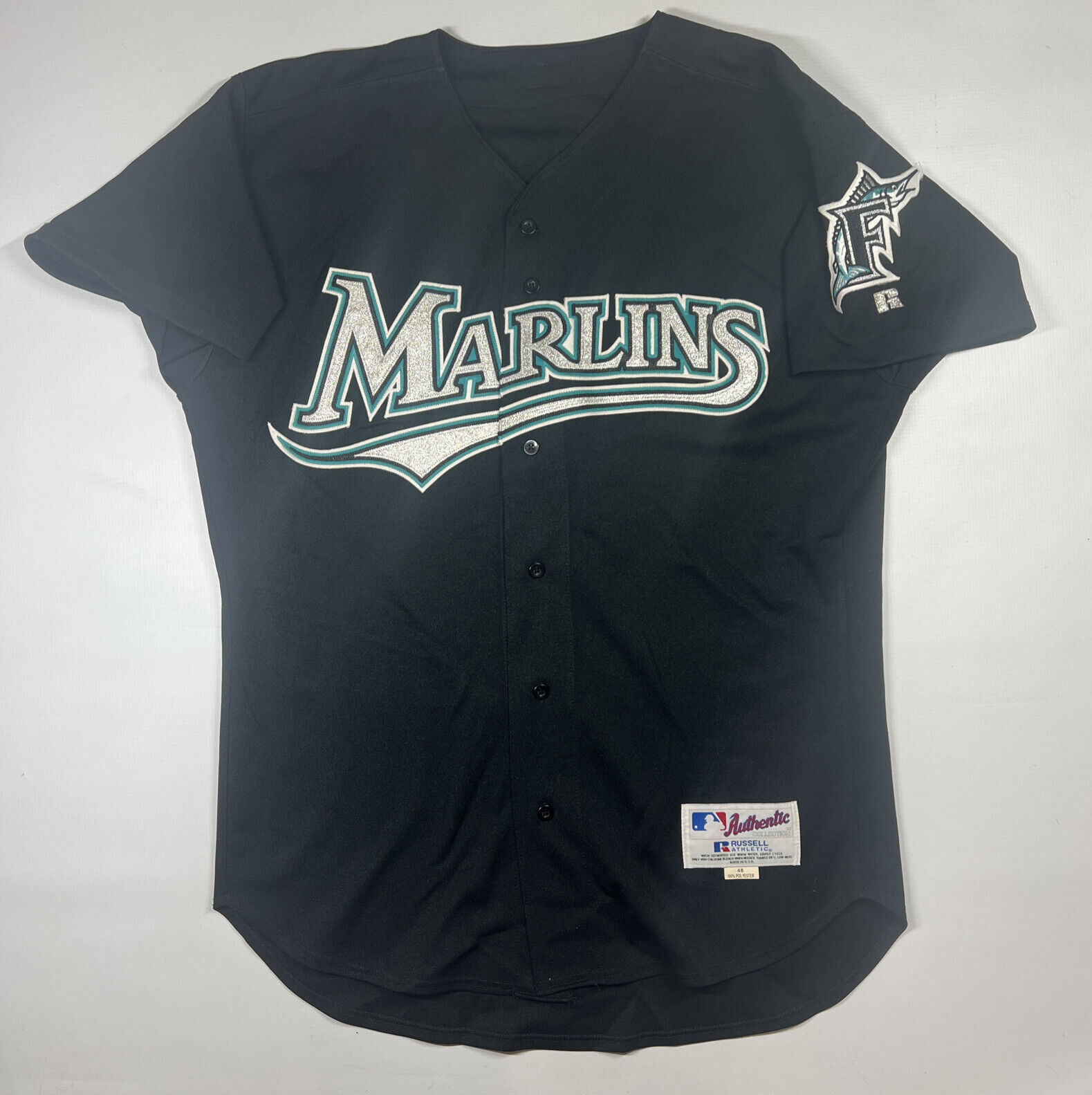 Flordia Marlins Team Issued Black Alternate Jersey #3 Size 48 | eBay
