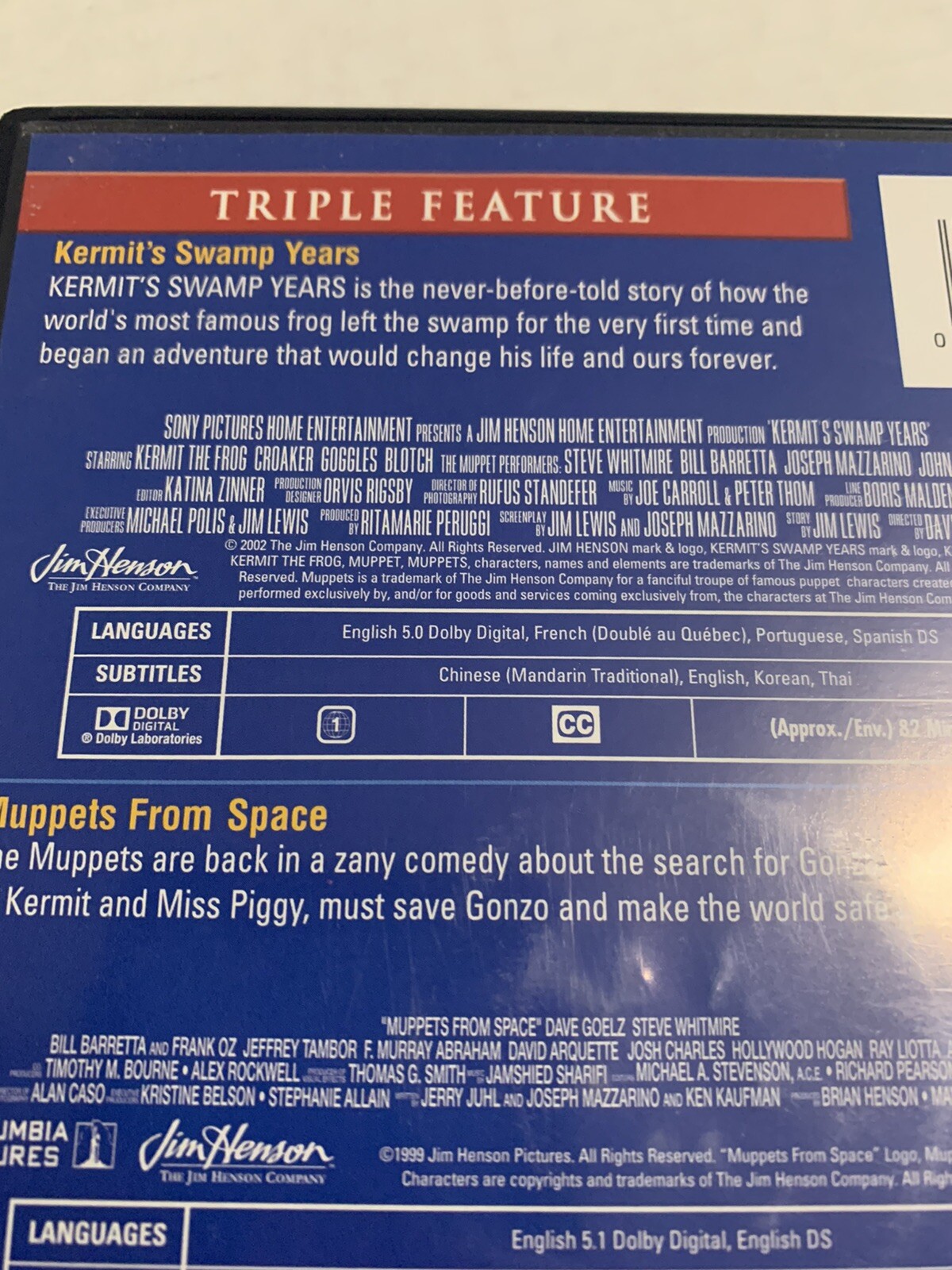 Muppets Triple Feature (Kermits Swamp Years, From Space, Take Manhattan ...