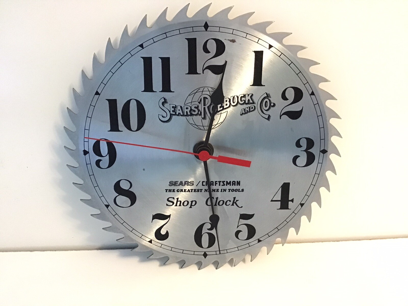 Vintage Craftsman Saw Blade Shop Clock 10" Sears Roebuck TESTED WORKING ...