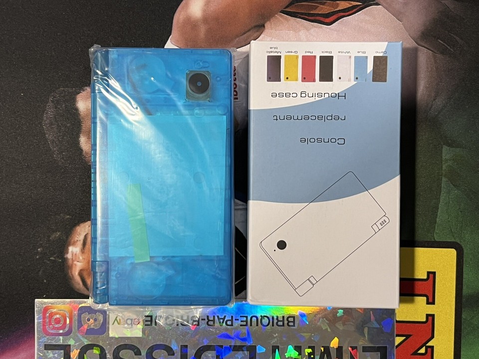 Full Housing Shell Case for Nintendo DSi Ice Blue + Screws Clear ...