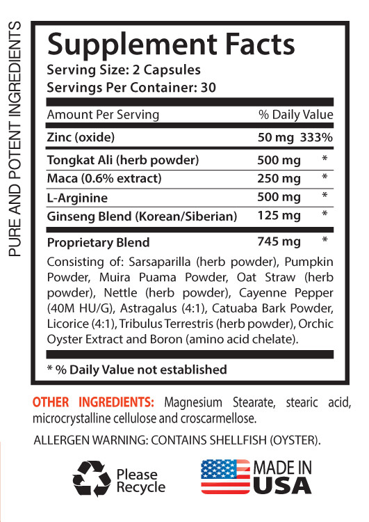 Pleasure Pills - Horny Sex Drive - Maximum Strength - Tribulus - 1B ...