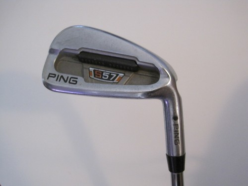 * Ping S57 7 Iron AWT Steel Shaft S Orange Lamkin Grip | eBay