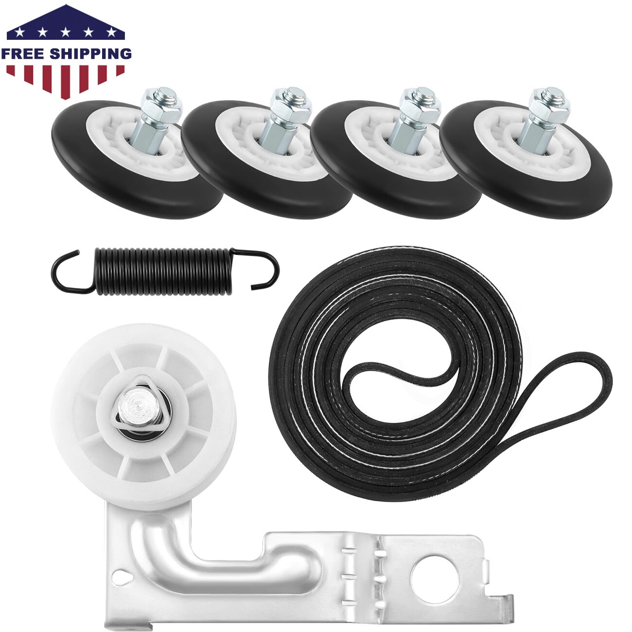 Dryer Roller Repair Kit For LG DLEX2650W DLEX3250W DLEX3360V DLEX3360W ...