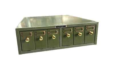 VINTAGE Six Tray-Drawer Microscope Slide Storage Stackable Metal ...