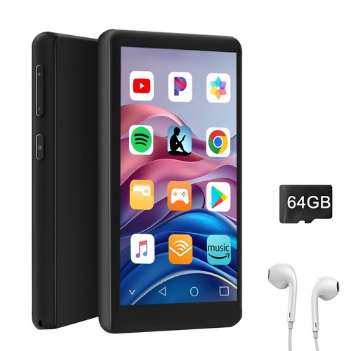 96GB MP3 Player with Bluetooth and WiFi, 4" Touch Screen Mp4 Player ...