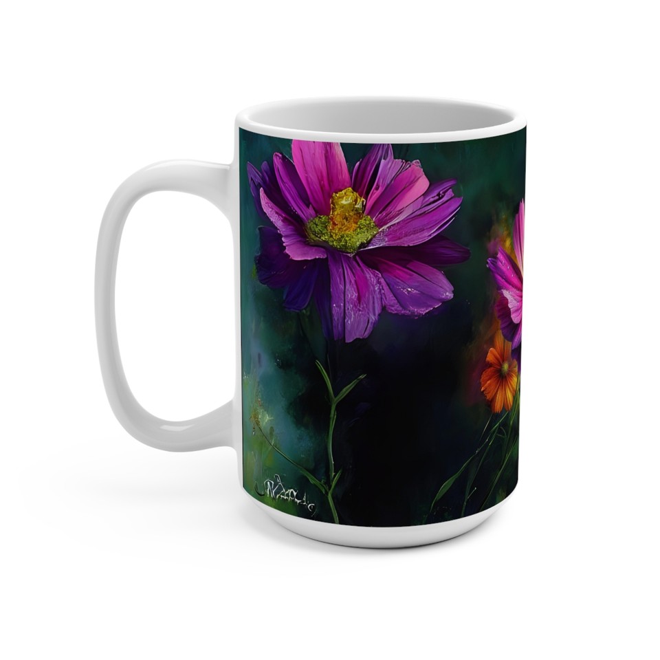 Flower Coffee Mug, Beautiful Cosmos Watercolor Mug, Coffee Cup With ...
