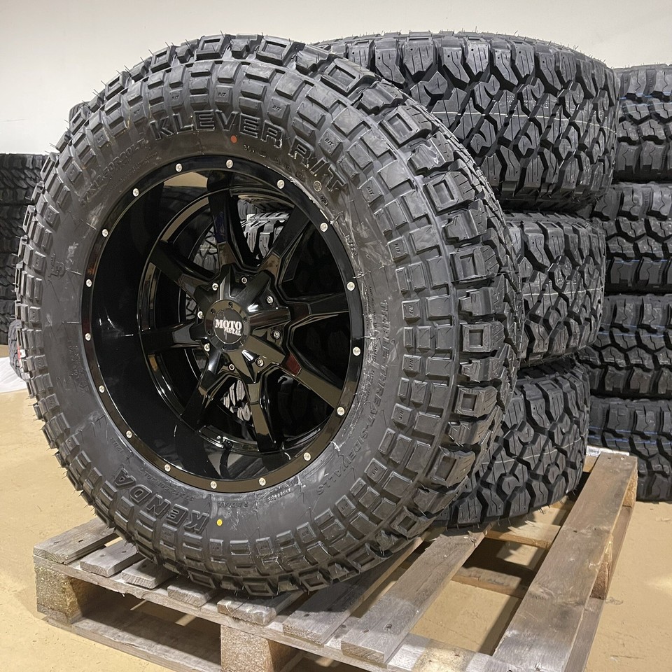 4 20x10 Moto Metal MO970 Black Wheels 37" Kenda AT Tires 5x5 Jeep ...