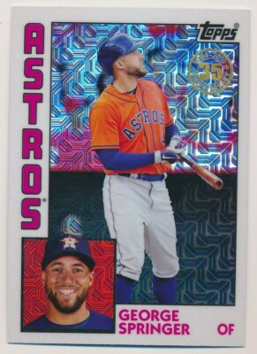 T84-13 GEORGE SPRINGER 2019 Topps Silver Pack Chrome 1984 REFRACTOR ...