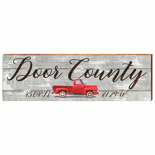 Door County Home Decor Art Printed On Real Wood HOW2- INT1T-GY-1 17 1/2 ...