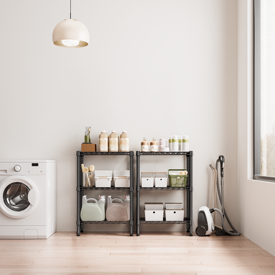 3 Tier Stackable Wire Shelves Unit Heavy Duty Storage Pantry Metal ...