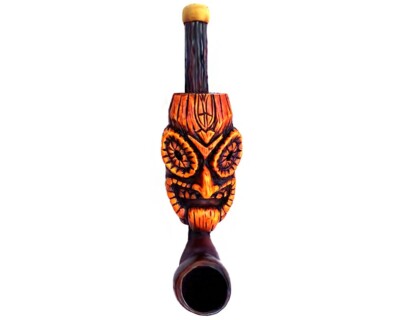 Tongue Out Tiki Mask Handmade Tobacco Smoking Small Hand Pipe ...