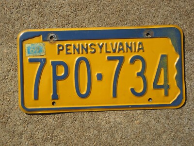 1969 Pennsylvania License Plate PA Penna Ford Chevrolet Chevy Dodge ...
