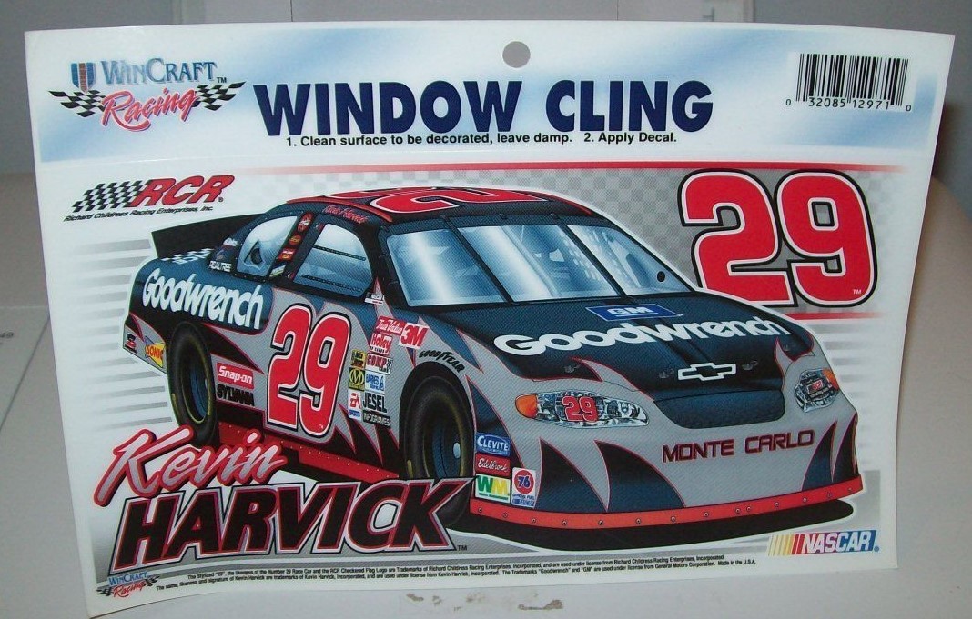 KEVIN HARVICK #29 GOODWRENCH WINCRAFT RACING WINDOW CLING | eBay