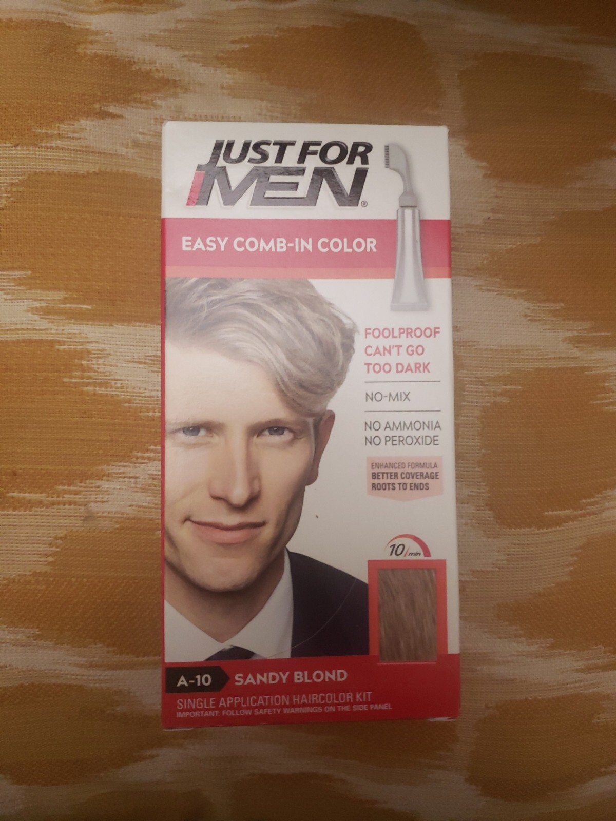 Just For Men Easy Comb-In Color Hair Color Kit Ammonia Free A-10 Sandy ...
