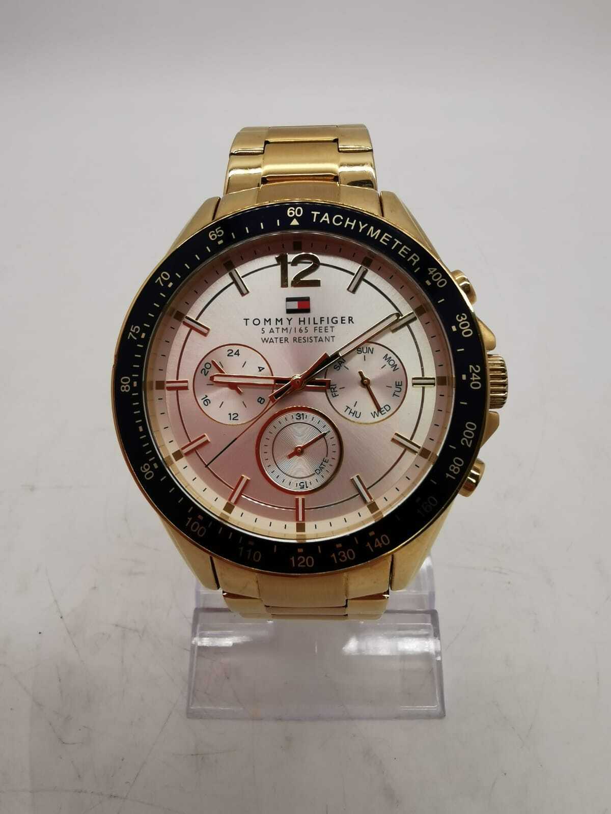 Tommy Hilfiger 1791121 47.55mm Golden Stainless Steel Case and Strap ...