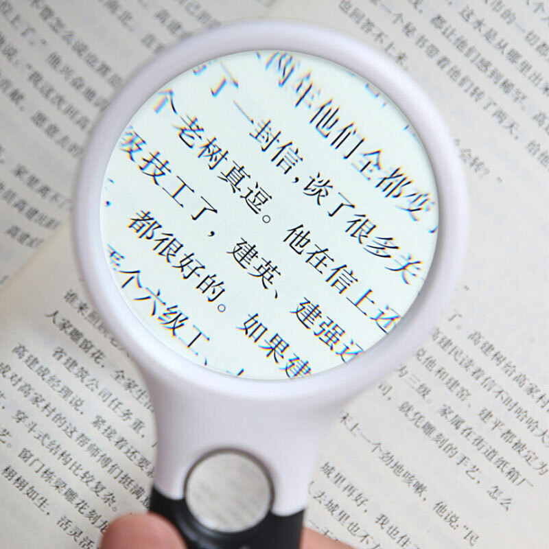 3LED Handle Bifocal Len Magnifying Glass for Geological Prospecting ...