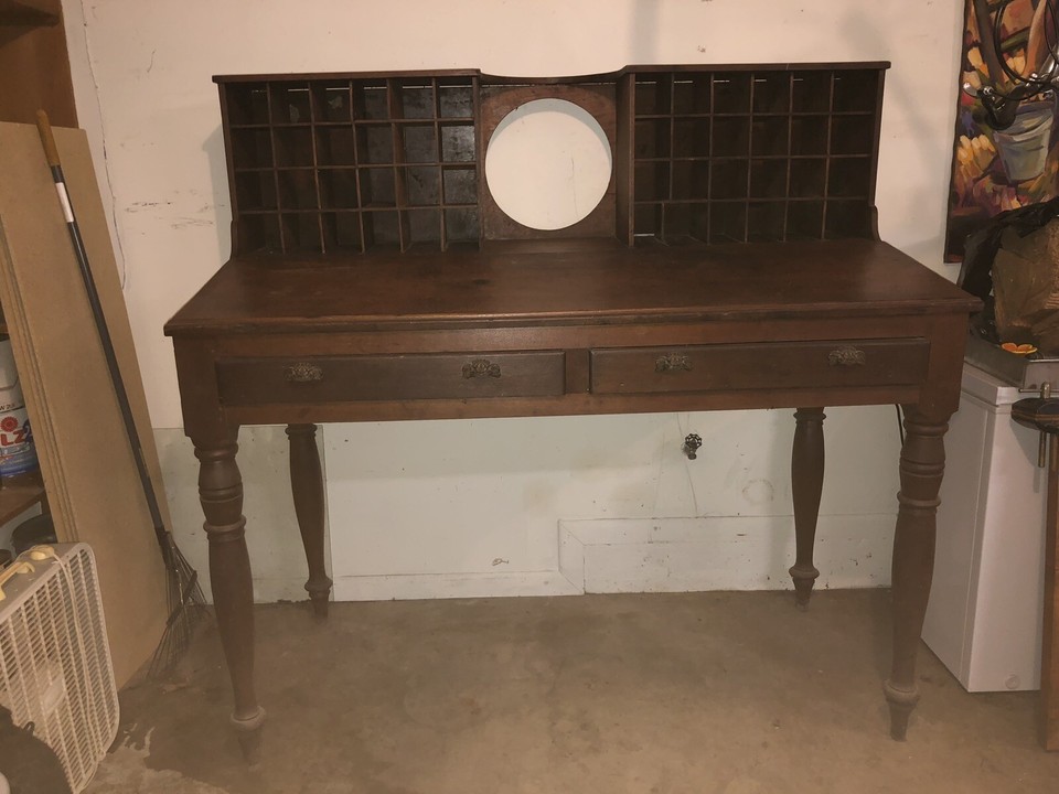 Antique Mail Sorter Post Office Desk | eBay
