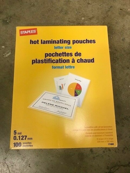 17468 Staples Hot Laminating Pouches Letter Size 5 Mil for sale online ...