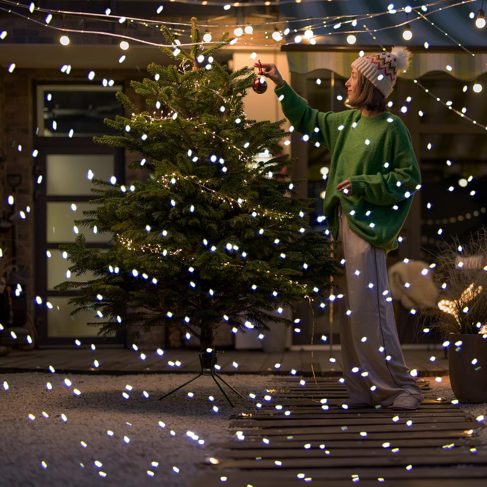 Christmas Outdoor Firefly Lights Projector, White Laser Fairy Lights ...