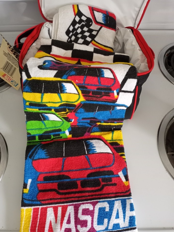 Dale Earnhardt 3 Nascar Soft Sided Nylon Cooler Lunch Box w/free towel ...