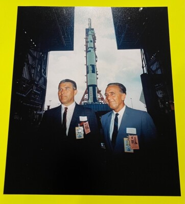 MSFC WERNHER VON BRAUN & KURT DEBUS NASA DIRECTOR CANDID APOLLO ERA ...
