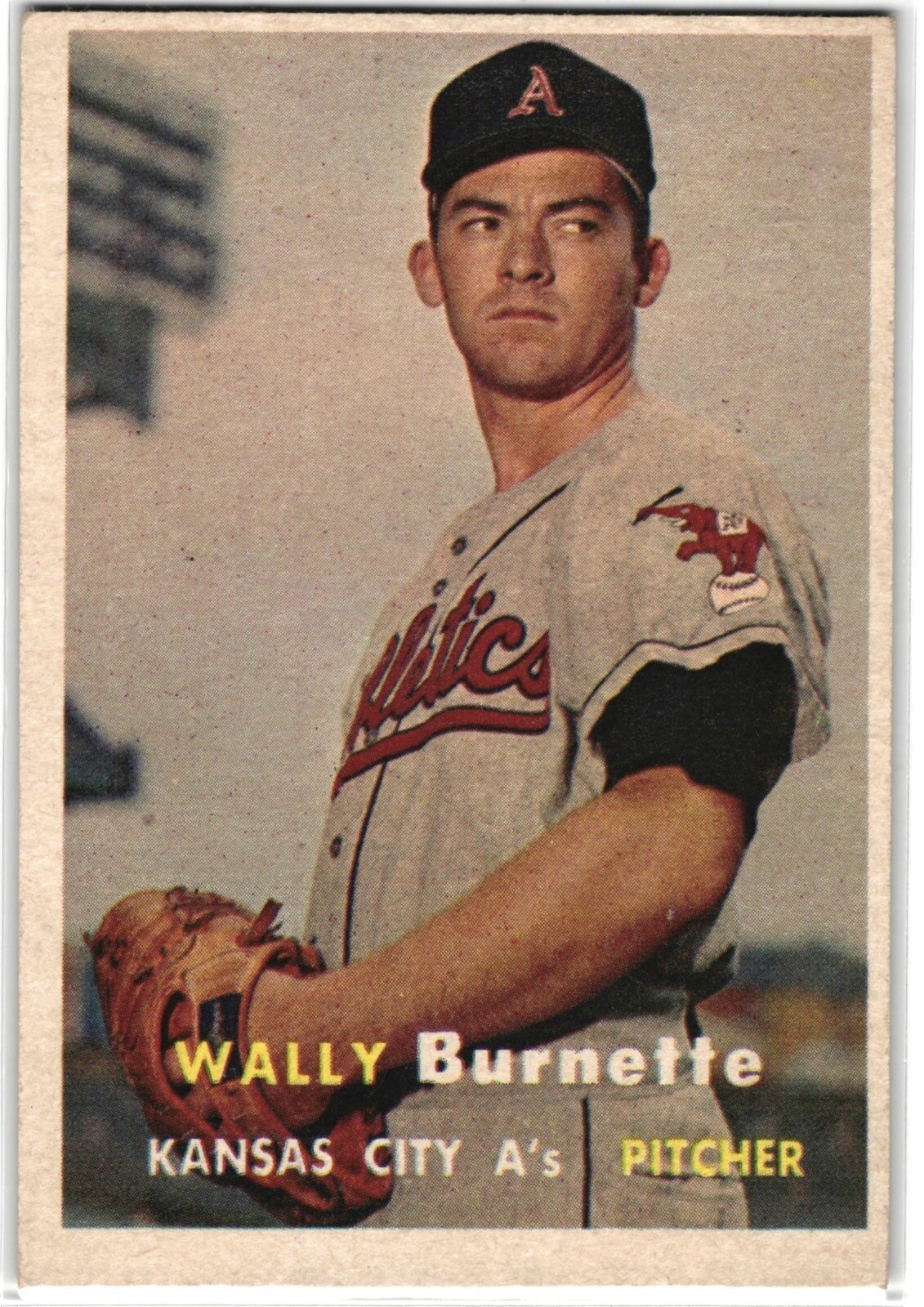 1957 Topps Baseball Wally Burnette Kansas City Athletics #13 | eBay