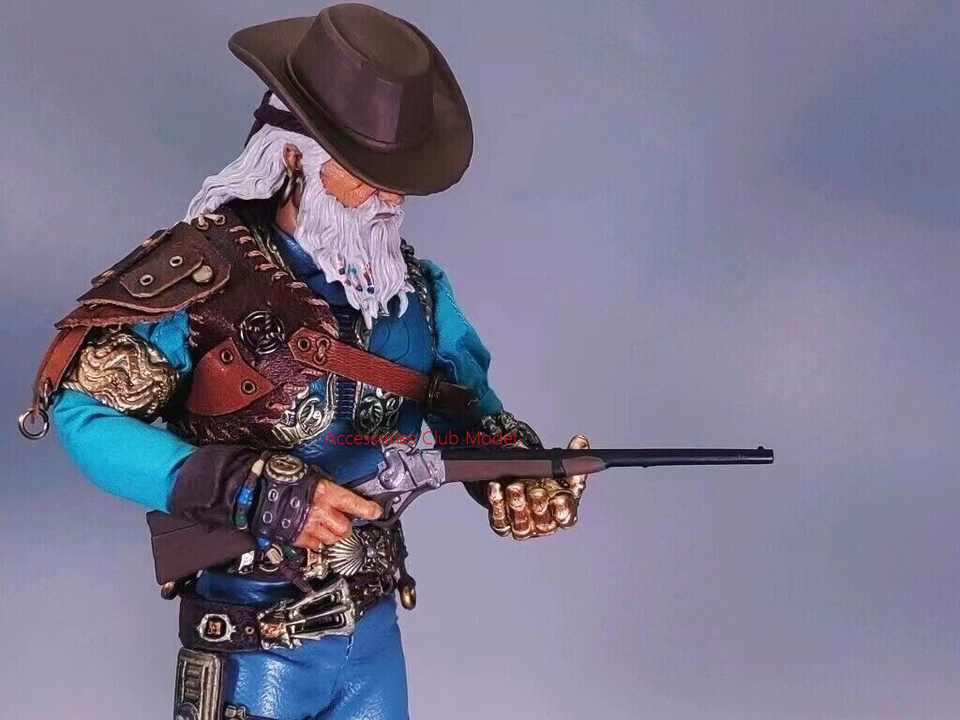 7Pcs 1/12 Scale 6" Figure Cowboys Hats Guns Pistols Weapons Accessories ...