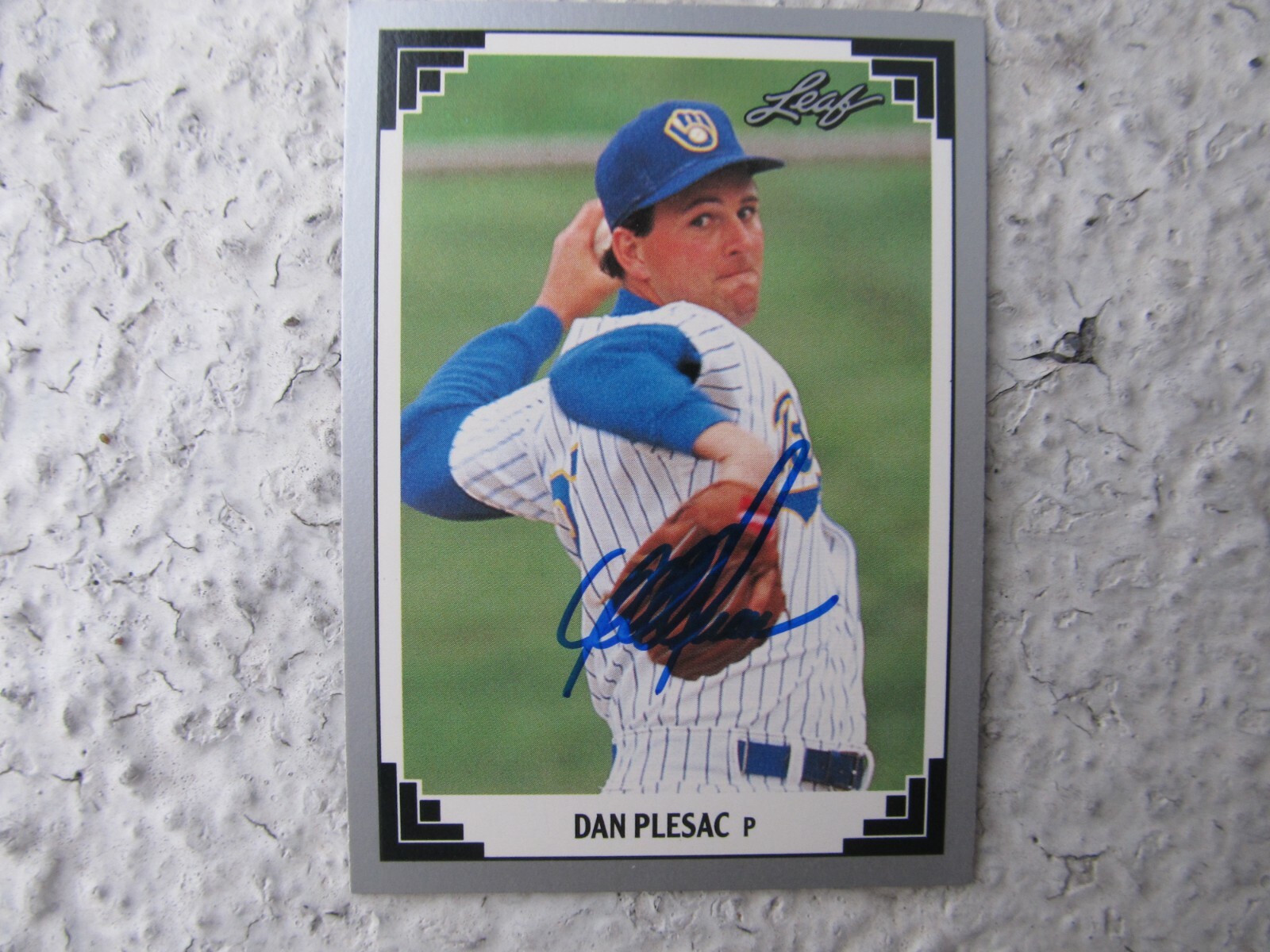 Brewers Dan Plesac Signed Autographed 1991 Leaf Nr.Mint | eBay