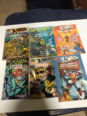 LOT OF 6 XMEN PAPERBACK BOOKS 1995 RANDOM HOUSE PUBLISHING RARE NOS | eBay
