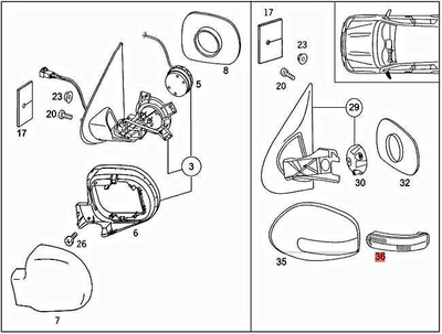 Genuine MERCEDES W163 M-CLASS W163 Direction indicator 1638200321 | eBay