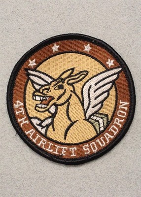 4th Airlift Squadron w/hook & loop back - USAF Air Force Patch 1988 | eBay