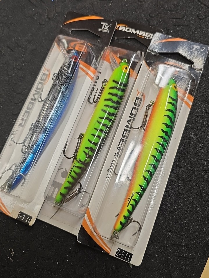 (3) Bomber Long A 15A Minnow Jerkbait Fishing Lures Lot Of 3 | eBay