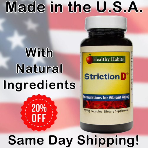 Striction D Premium Blood Sugar Support 60 Capsules Healthy Habits FREE ...