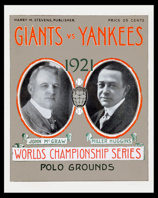 1921 World Series - (Yankees & Giants) Poster of Game Program - 8x10 ...
