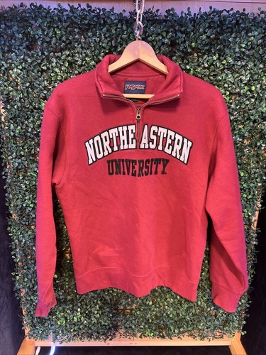 Vintage JanSport Northeastern University Embroidered Quarter Zip ...