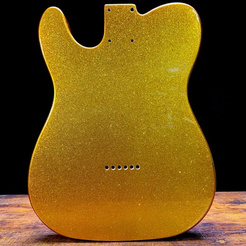 Warmtone Custom Guitars Tele Style Guitar Body “Stunning Gold Sparkle ...