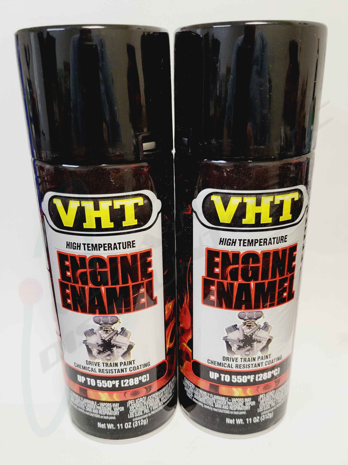 2 Pack VHT SP124 Gloss Black Engine Enamel High Heat Drive Train Paint ...