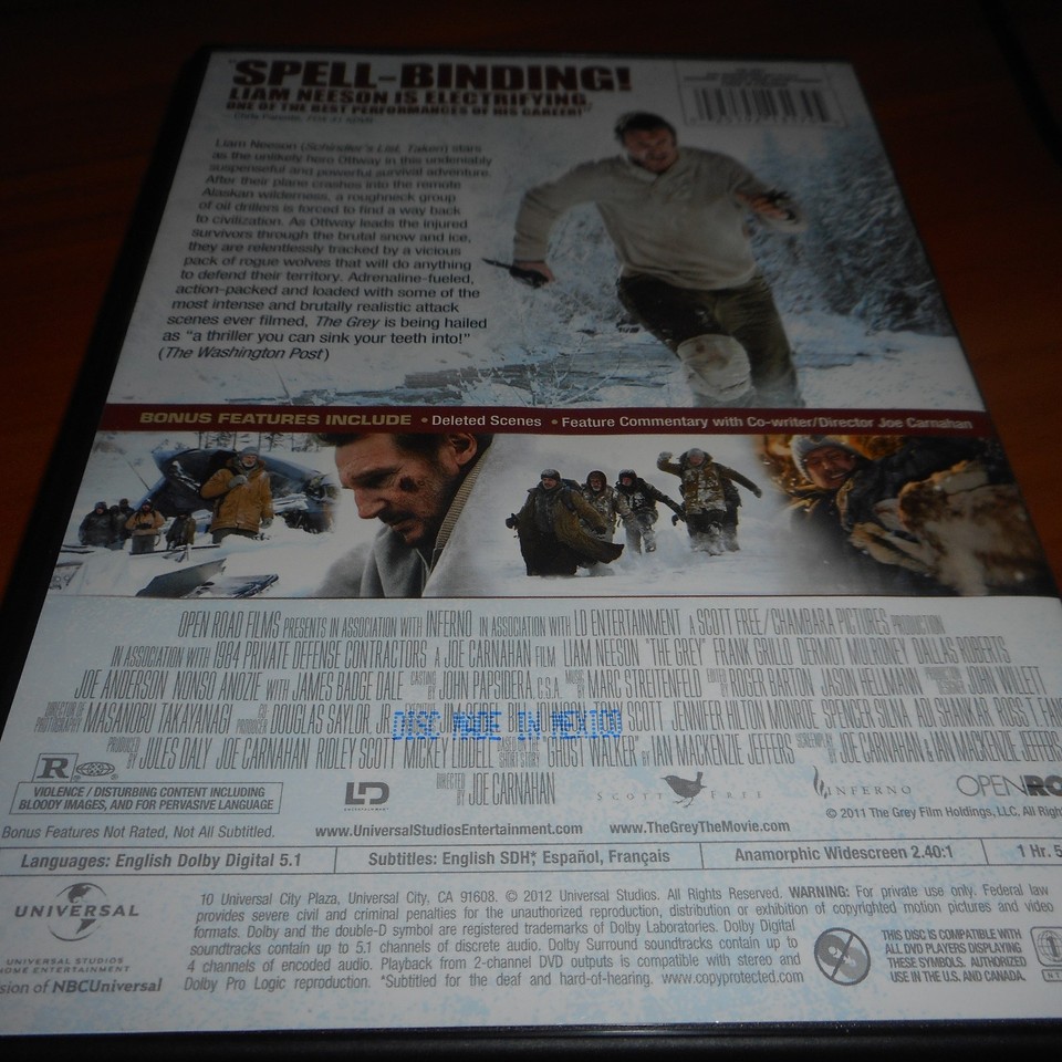 The Grey (DVD, Widescreen 2012) Liam Neeson 25192131745| eBay