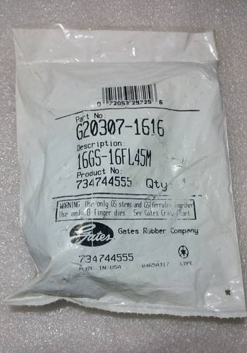 Gates 1" iD Hydraulic Hose Fitting G20307-1616 Coupling 16GS-16FL45M | eBay