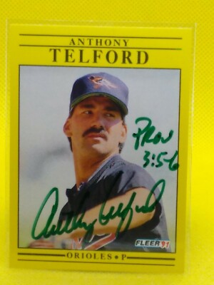 Anthony Telford 1991 Fleer #493 PERSONAL AUTOGRAPH | eBay