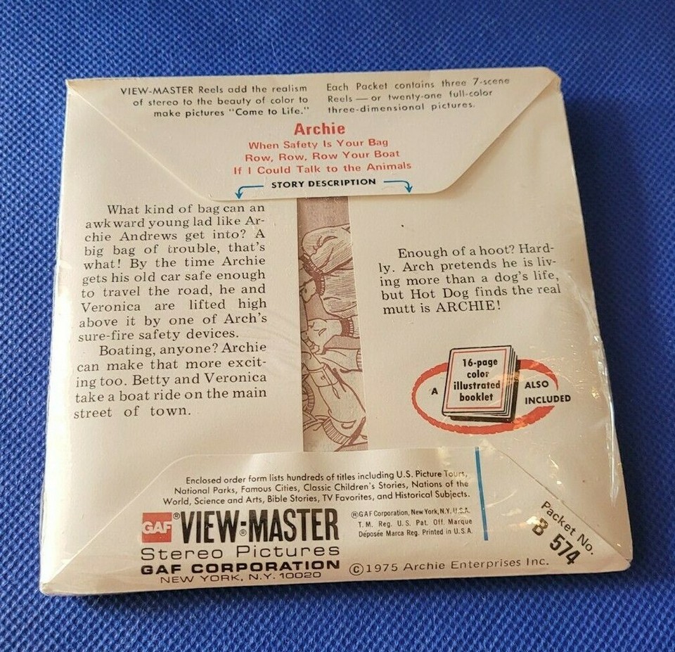 Sealed gaf B574 Archie Betty Veronica Cartoon Comics view-master Reels ...