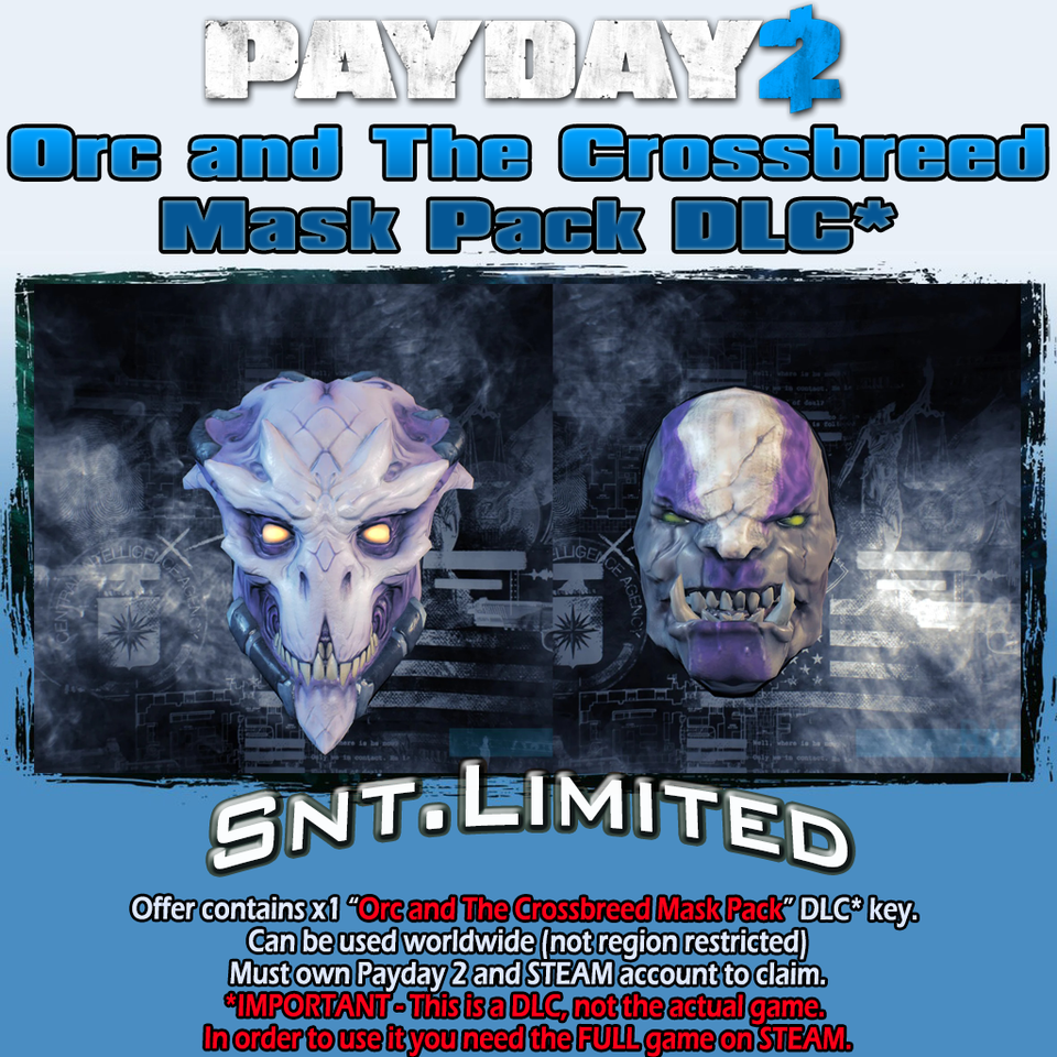 Payday 2 - Promotional Masks DLCs (STEAM) | eBay