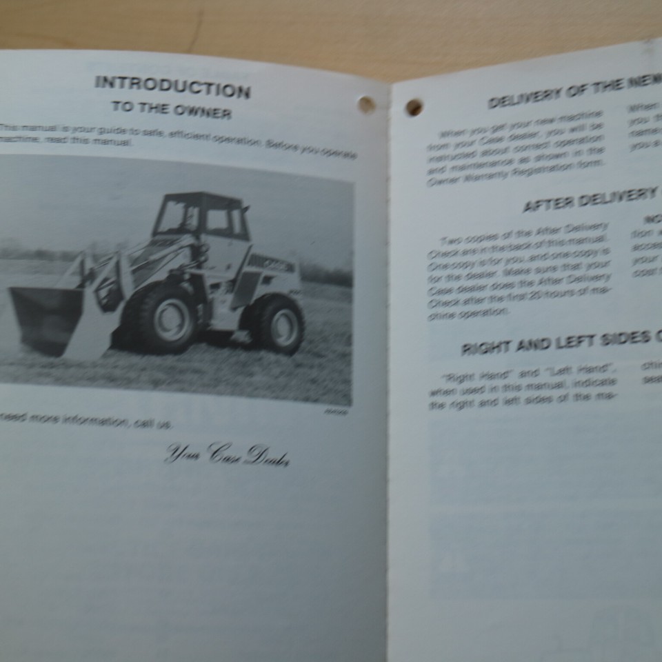 CASE W18B W20C Front End Wheel Loader Owner Operator Maintenance Manual ...