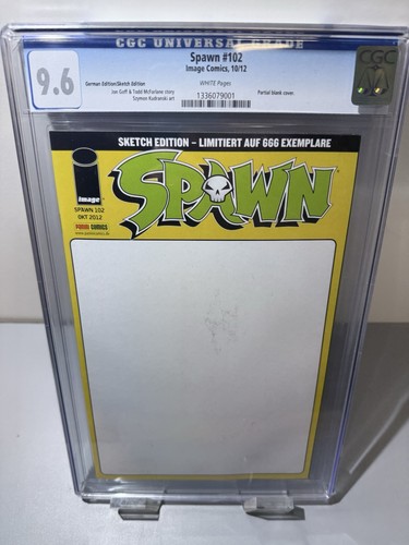 Spawn #102 (2012) German Blank Sketch Limited Variant 1/666 CGC 9.6 | eBay