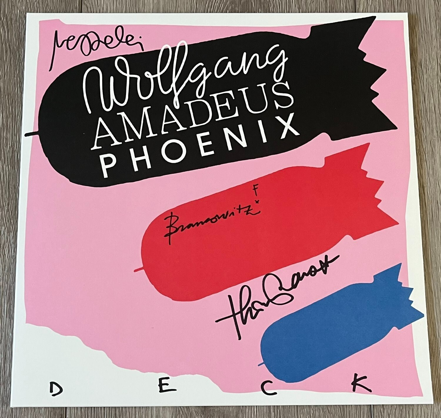 PHOENIX BAND SIGNED AUTOGRAPH WOLFGANG AMADEUS PHOENIX VINYL RECORD ...