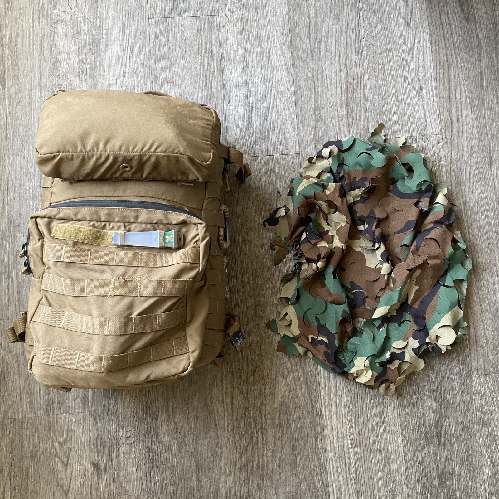 M81 Woodland 3D Backpack Scrim Camo Cover Netting, Tactical NIR