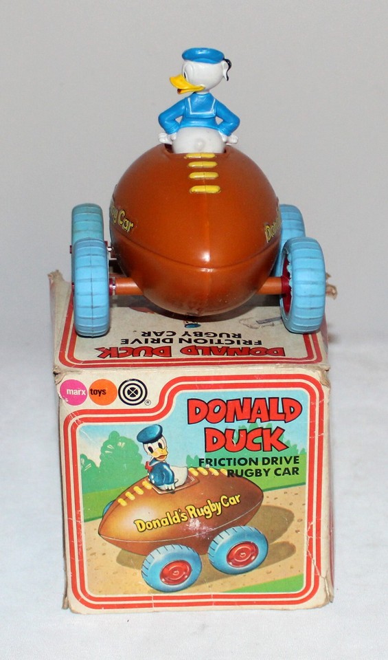 NMIB Marx Friction Donald Duck Rugby Car - 1977 | eBay